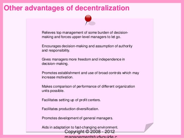 Centralization and-decentralization