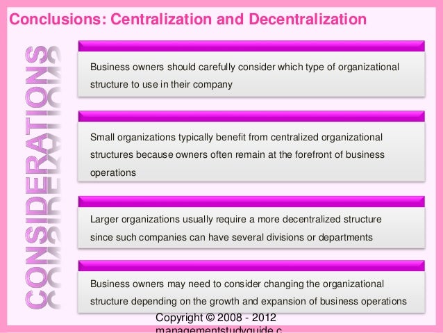 Centralization and-decentralization