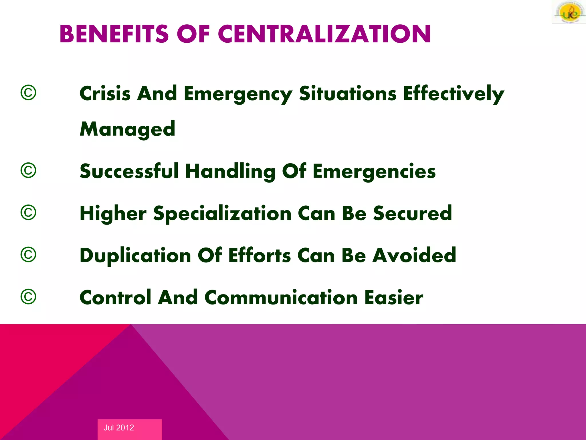 Centralization and decentralization | PPTX