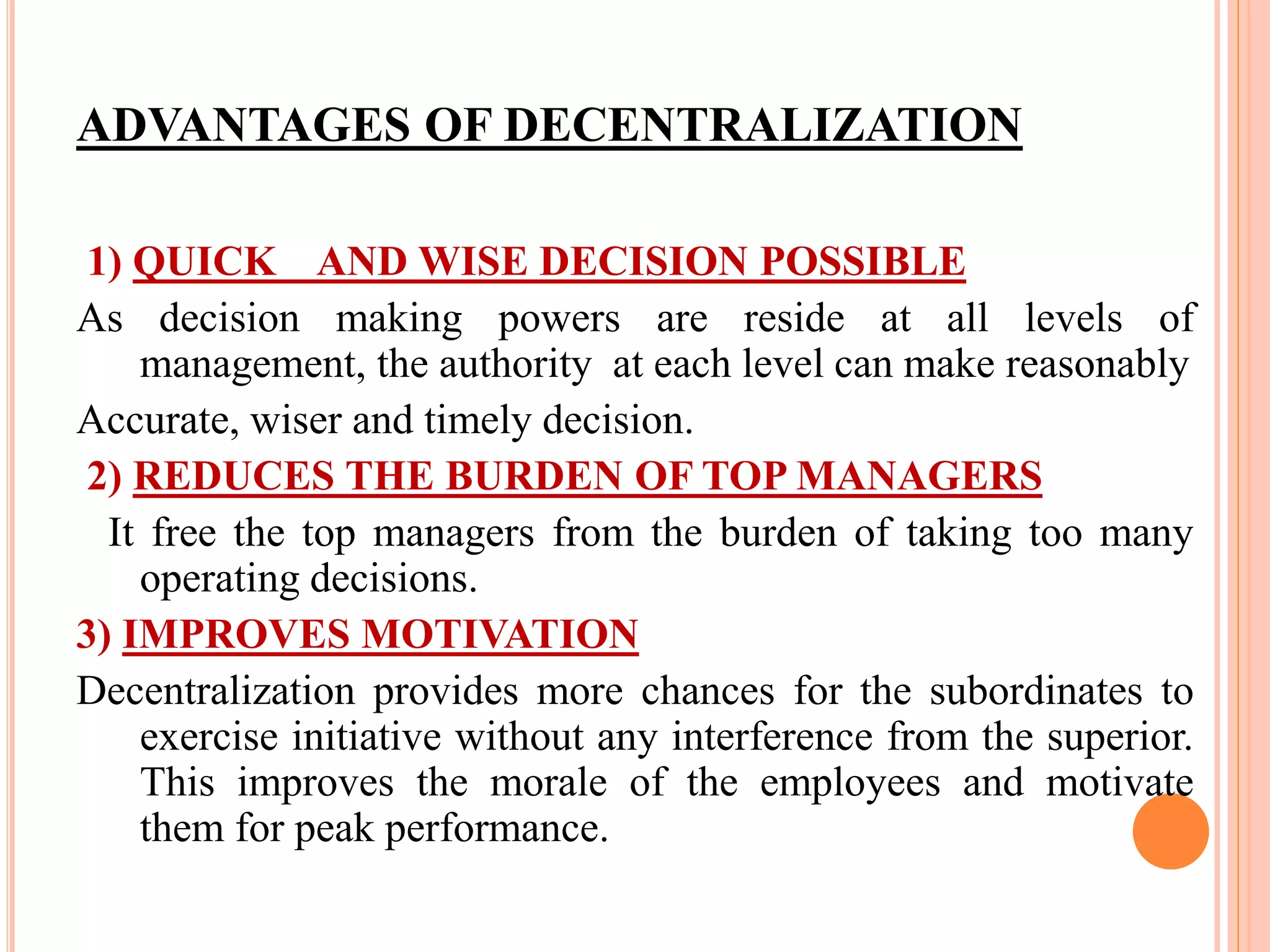 Centralization and decentralization | PPTX
