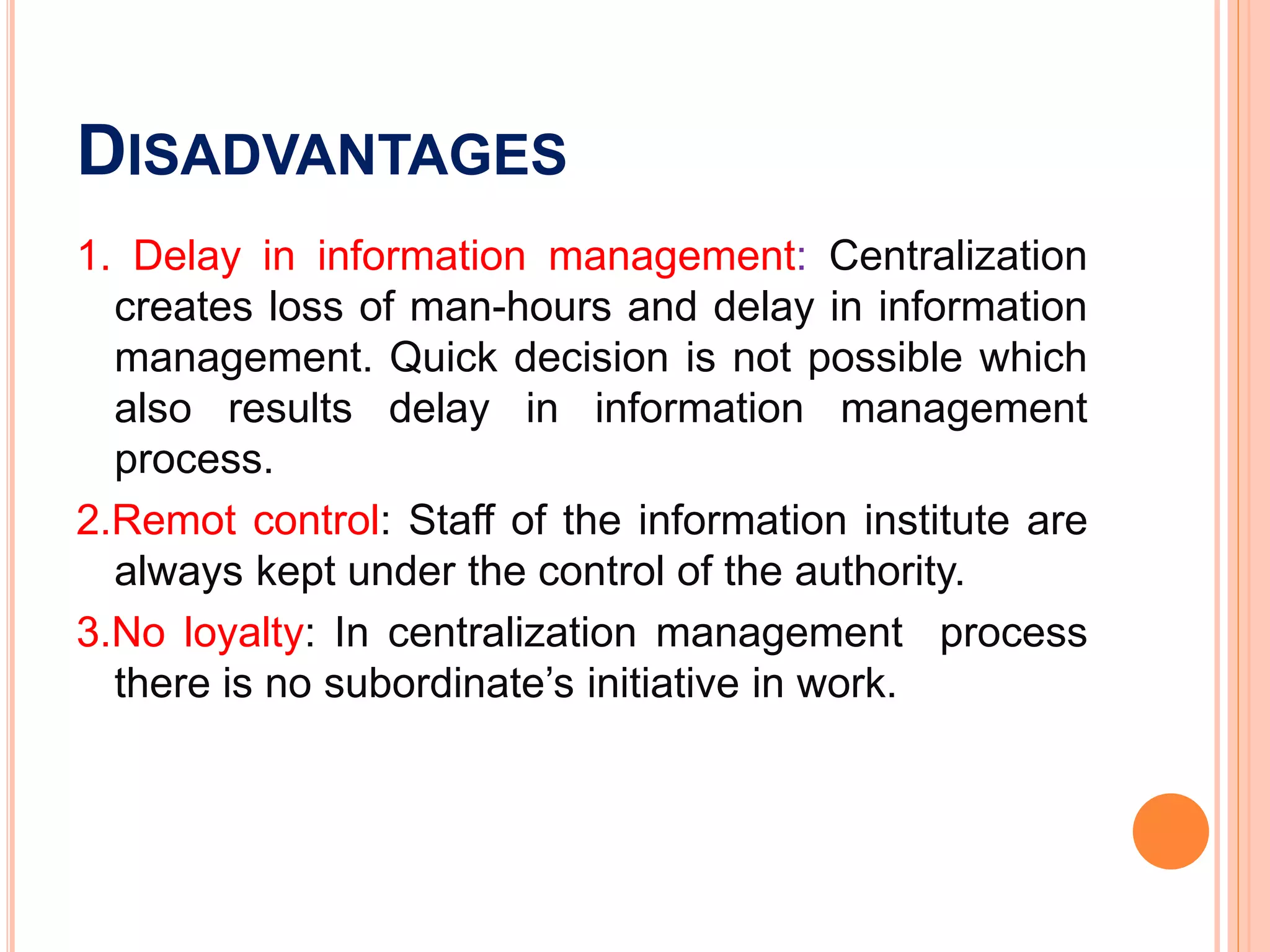 Centralization and decentralization | PPTX