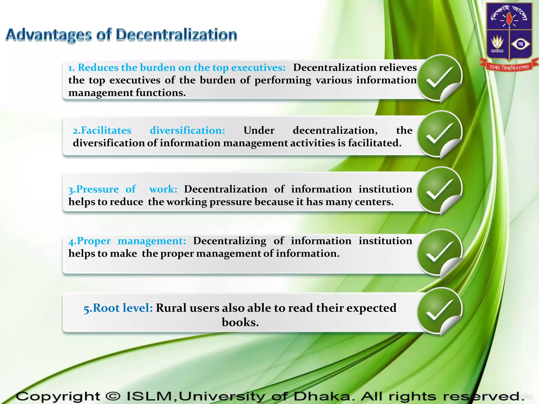Centralization and decentralization | PPTX