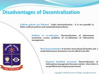 Centralization and decentralization | PPTX
