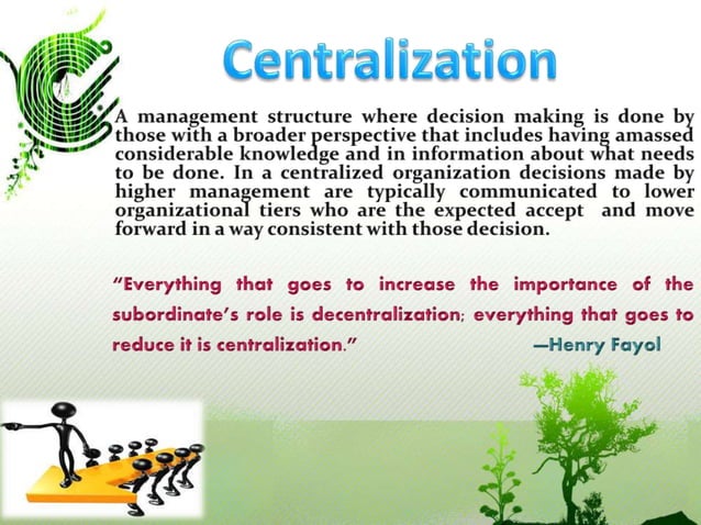 Centralization and decentralization | PPTX