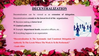 Centralization & decentralization final | PPTX | Business Administration | Business