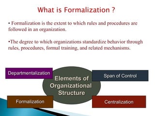 Centralization, decentralization & formalization | PPTX