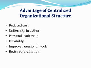 Centralization & decentralization of authority | PPT