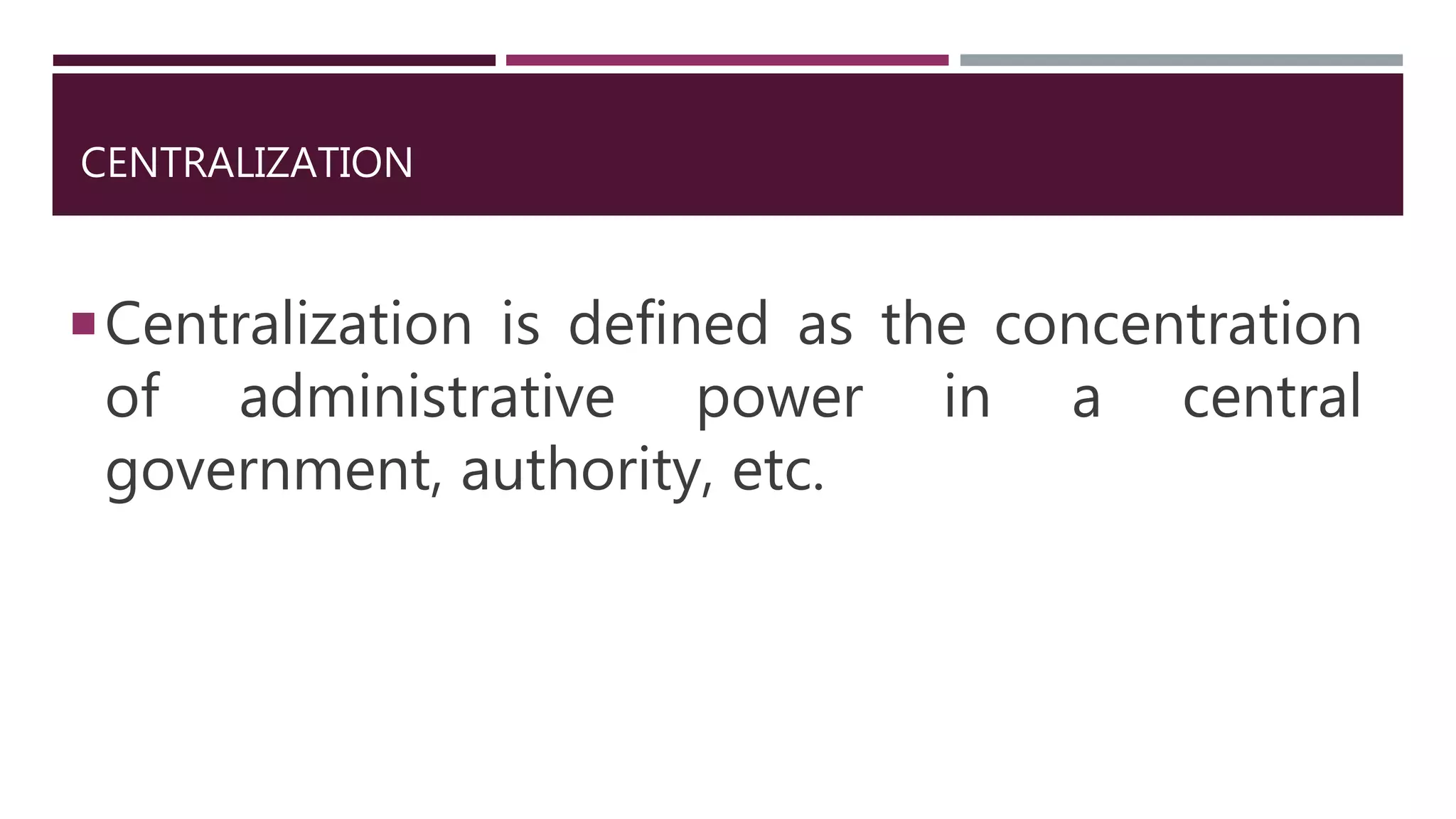 Centralization in pakistan | PPTX