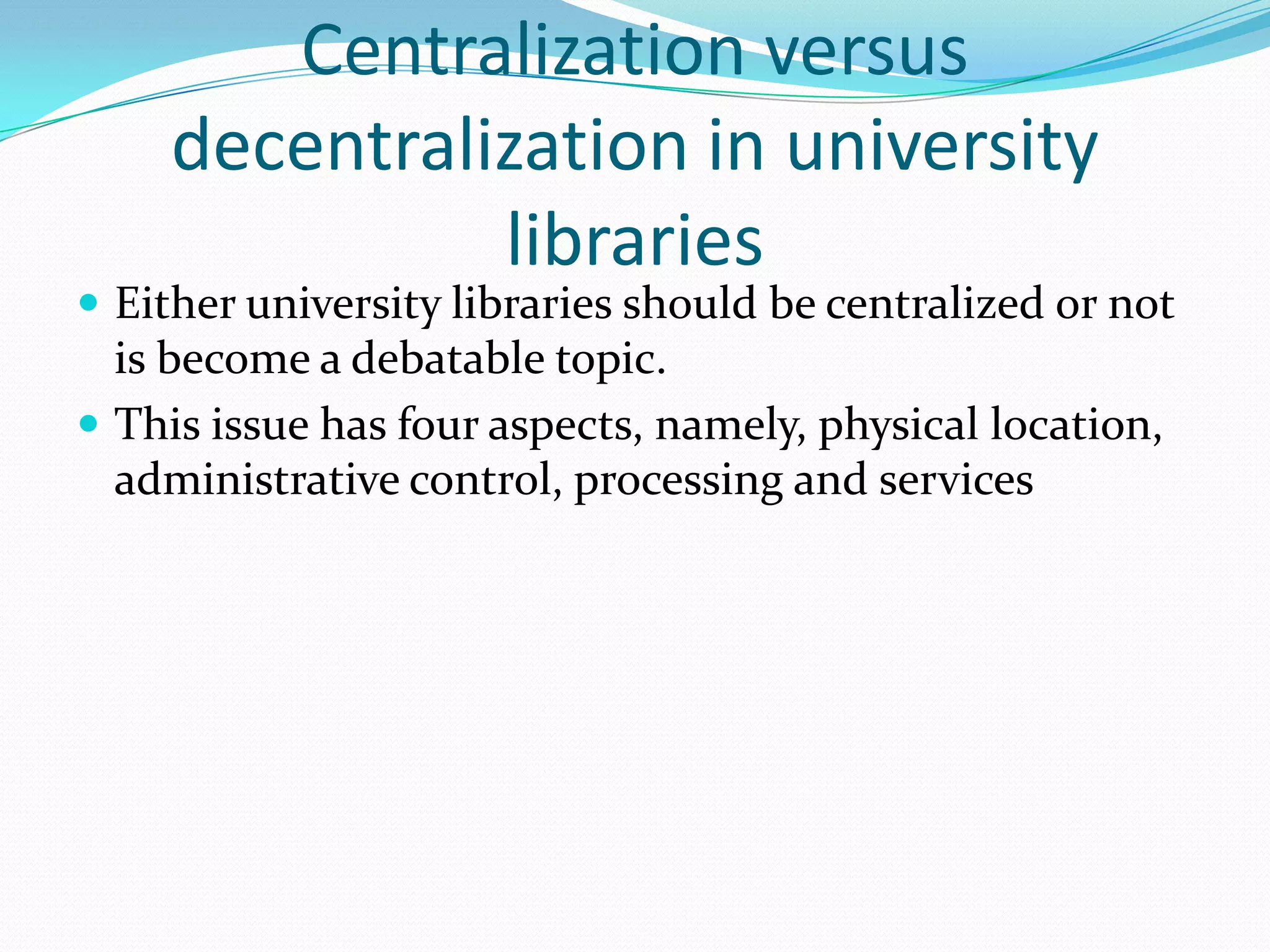Centralization vs decentralization presentation | PPTX