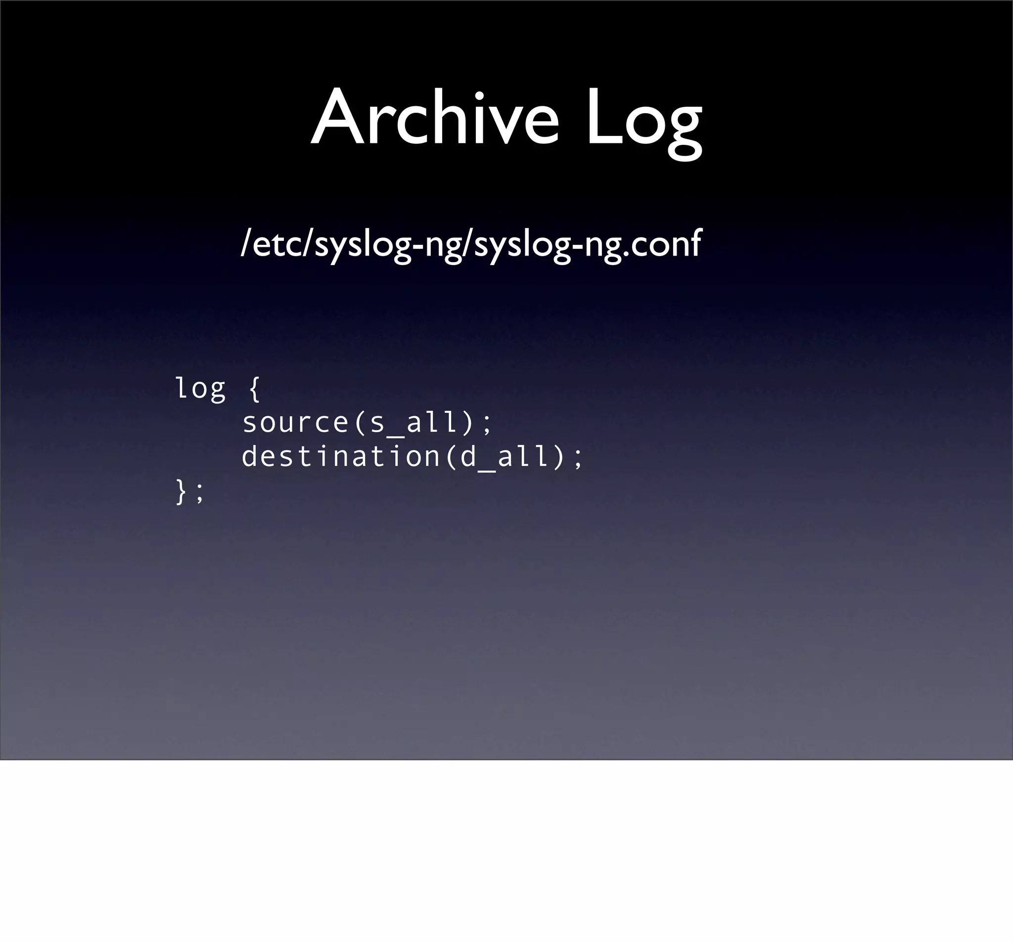 Centralized Logging with syslog | PDF