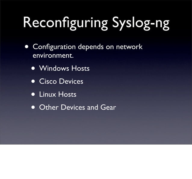 Centralized Logging with syslog | PDF