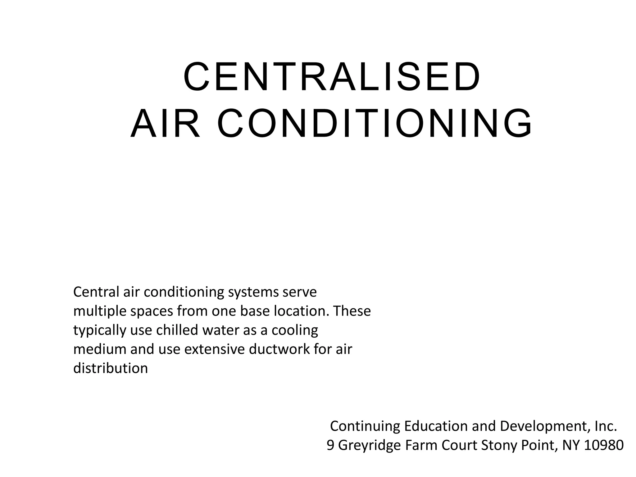 Centralized ac system | PPTX