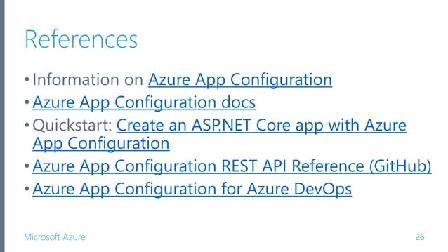 Centralized configuration with azure app configuration | PPT