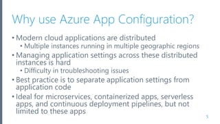 Centralized configuration with azure app configuration | PPT