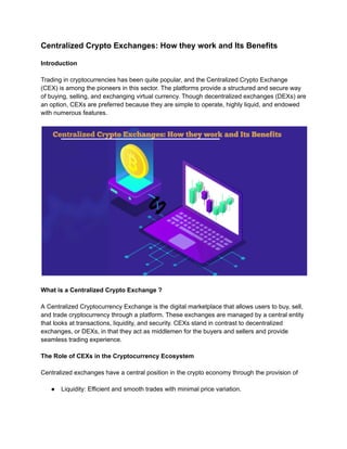 Centralized Crypto Exchanges_ How they work and Its Benefits.pdf