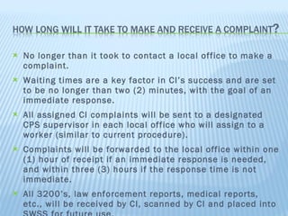 State of Michigan: Centralized Intake for Abuse & Neglect | PPT