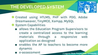 Centralized Learning and Assessment Tool | PPTX