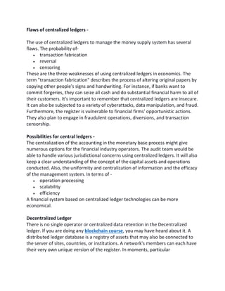 Centralized ledger vs. distributed ledger converted | PDF | Databases ...