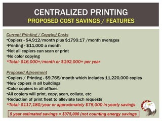 Centralized Printing | PPT