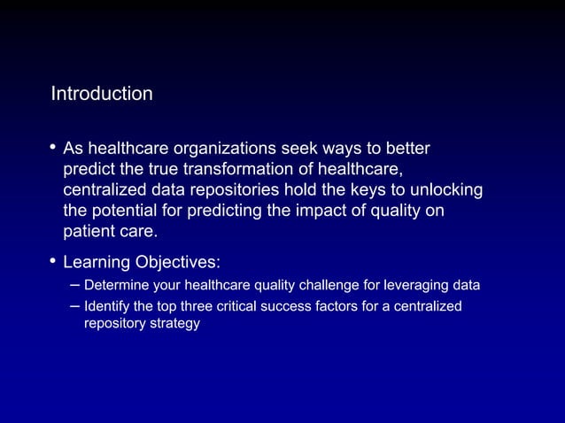 Developing a Centralized Repository Strategy: The Top Three Success ...