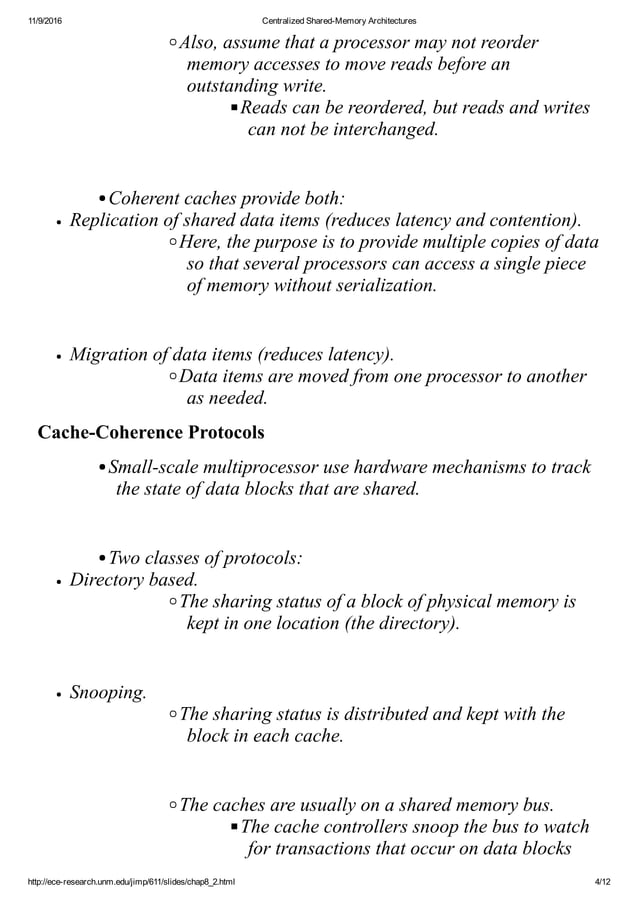 Centralized shared memory architectures | PDF Centralized shared memory architectures | PDF