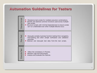 Centralized test automation framework implementation | PPT