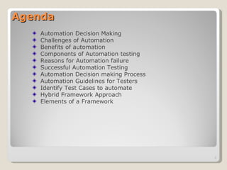 Centralized test automation framework implementation | PPT