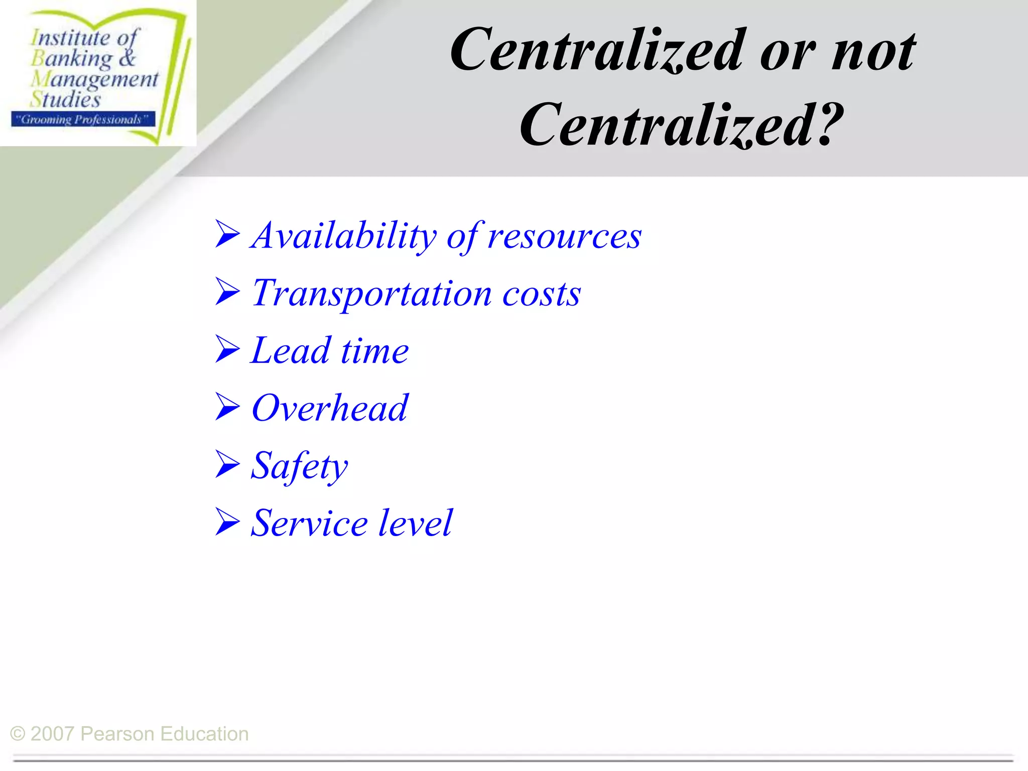 Centralized vs localized buying | PPTX