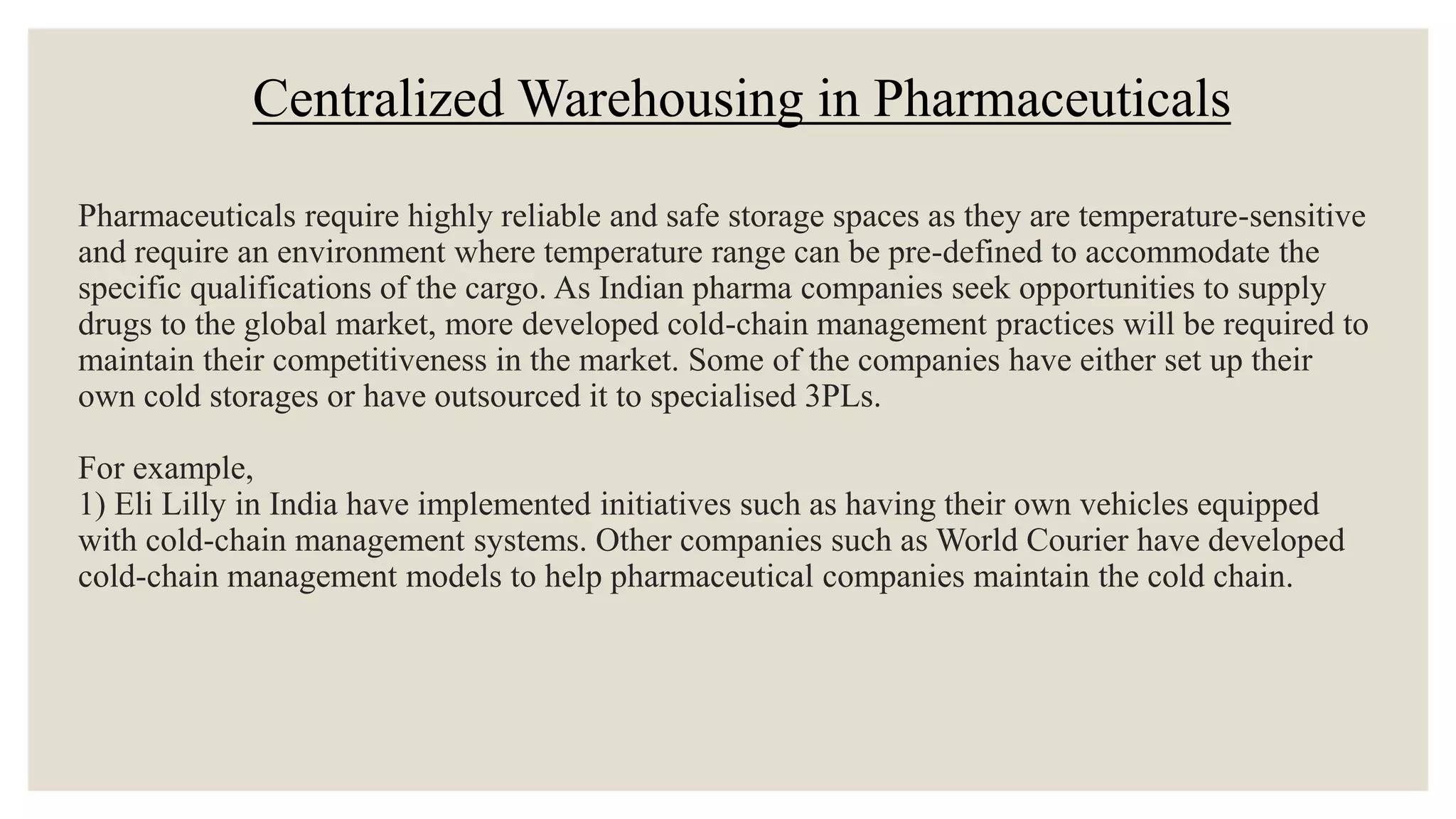 Centralized warehousing | PPTX