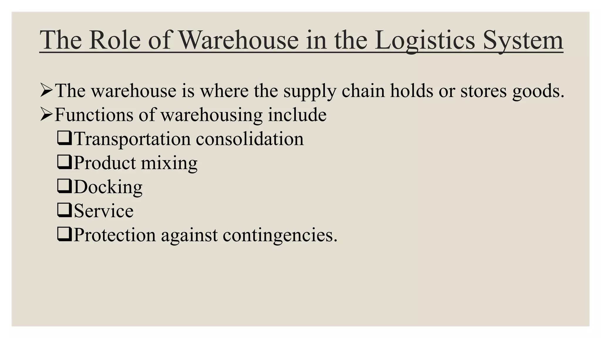 Centralized warehousing | PPTX