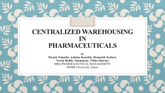 Centralized warehousing | PPTX | Logistics | Business