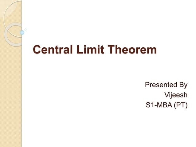 Central limit theorem | PPTX