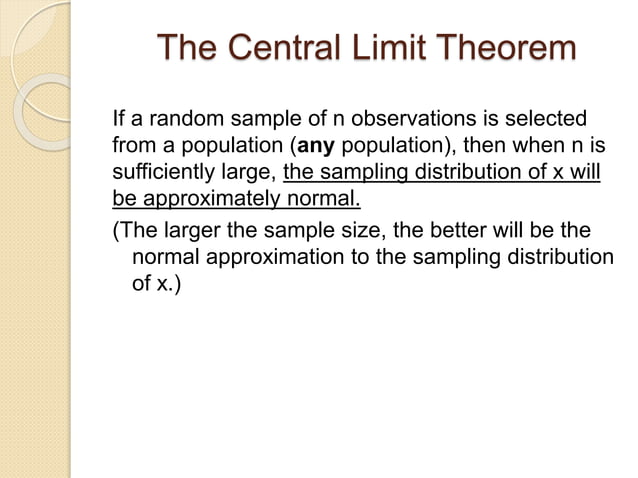 Central limit theorem | PPTX