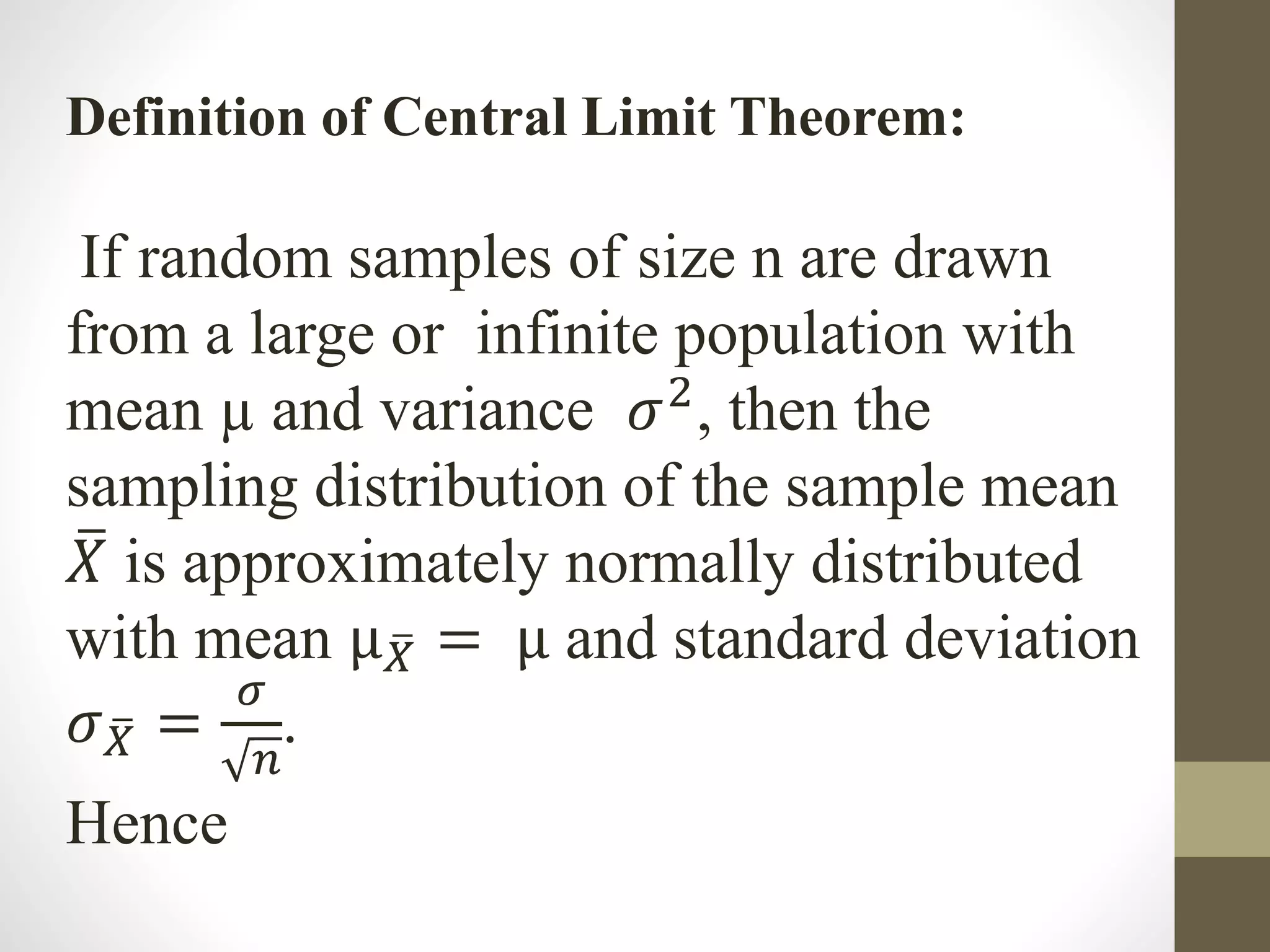 Central limit theorem | PPTX