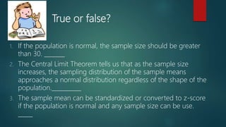 Central limit theorem application | PPTX