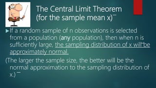 Central limit theorem application | PPTX