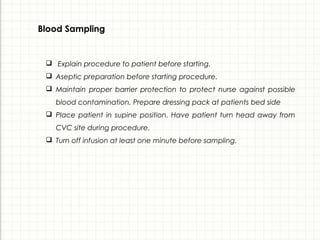 Central Line Blood Sampling | POT