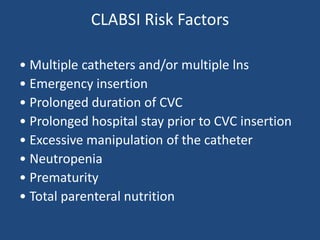 Central line associated bloodstream infections | PPT