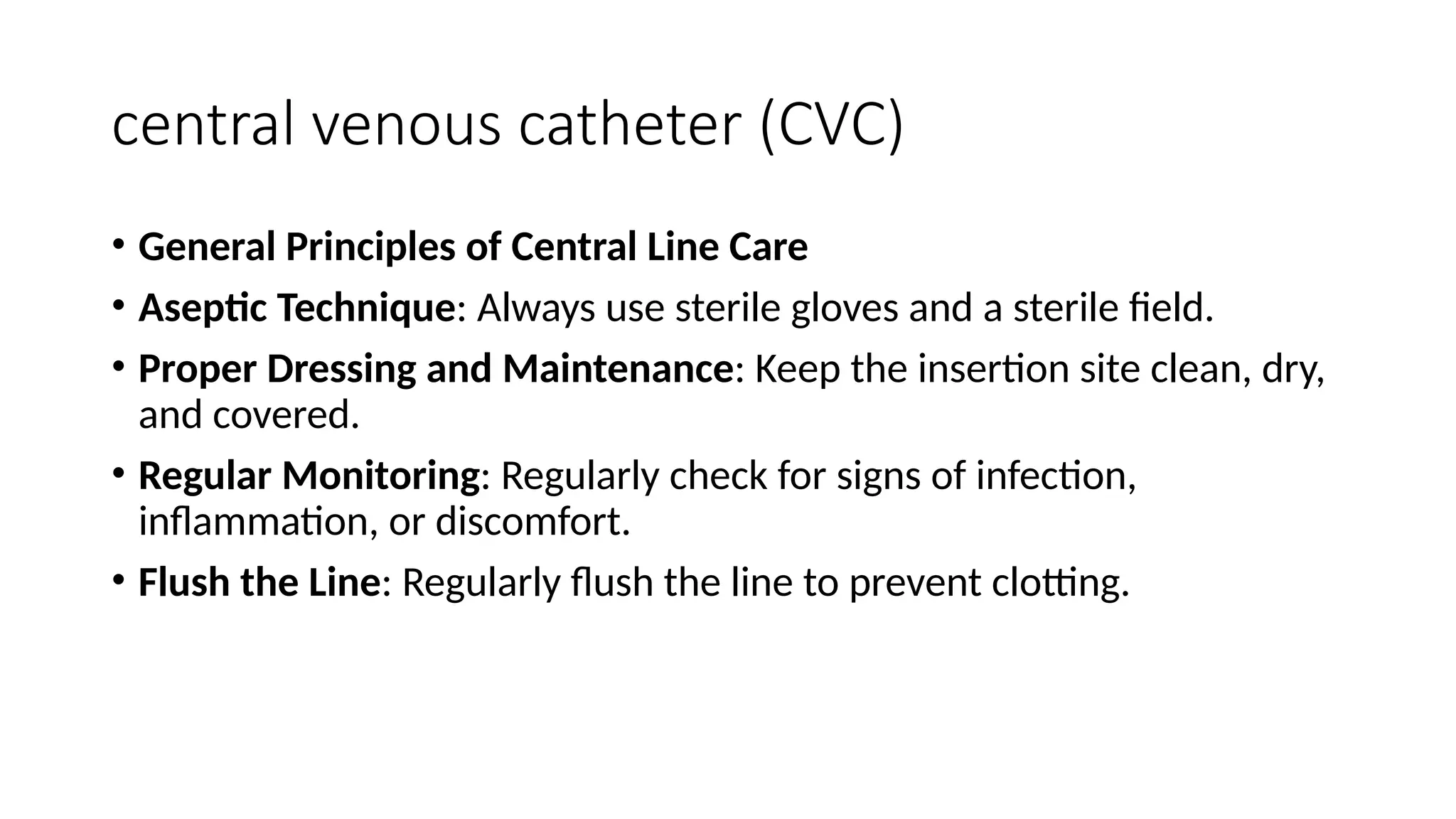 Central Line Care Procedures | PPTX