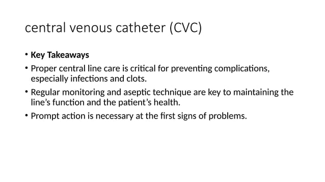 Central Line Care Procedures | PPTX