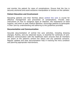 Central Line Care: Essential Guidelines for Effective Management.docx