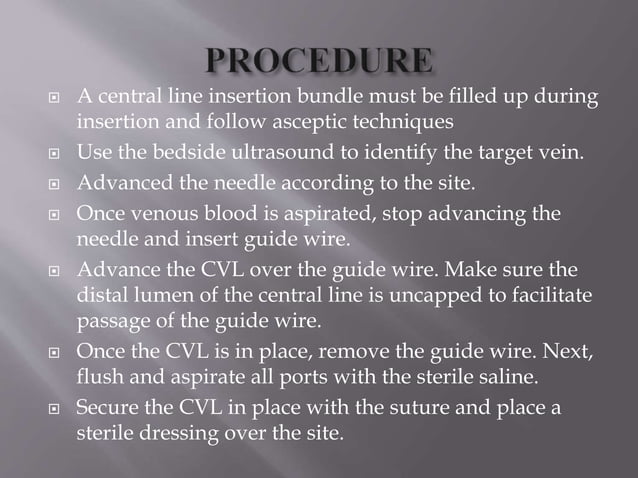 CENTRAL LINE INSERTION AND CARE.pptx