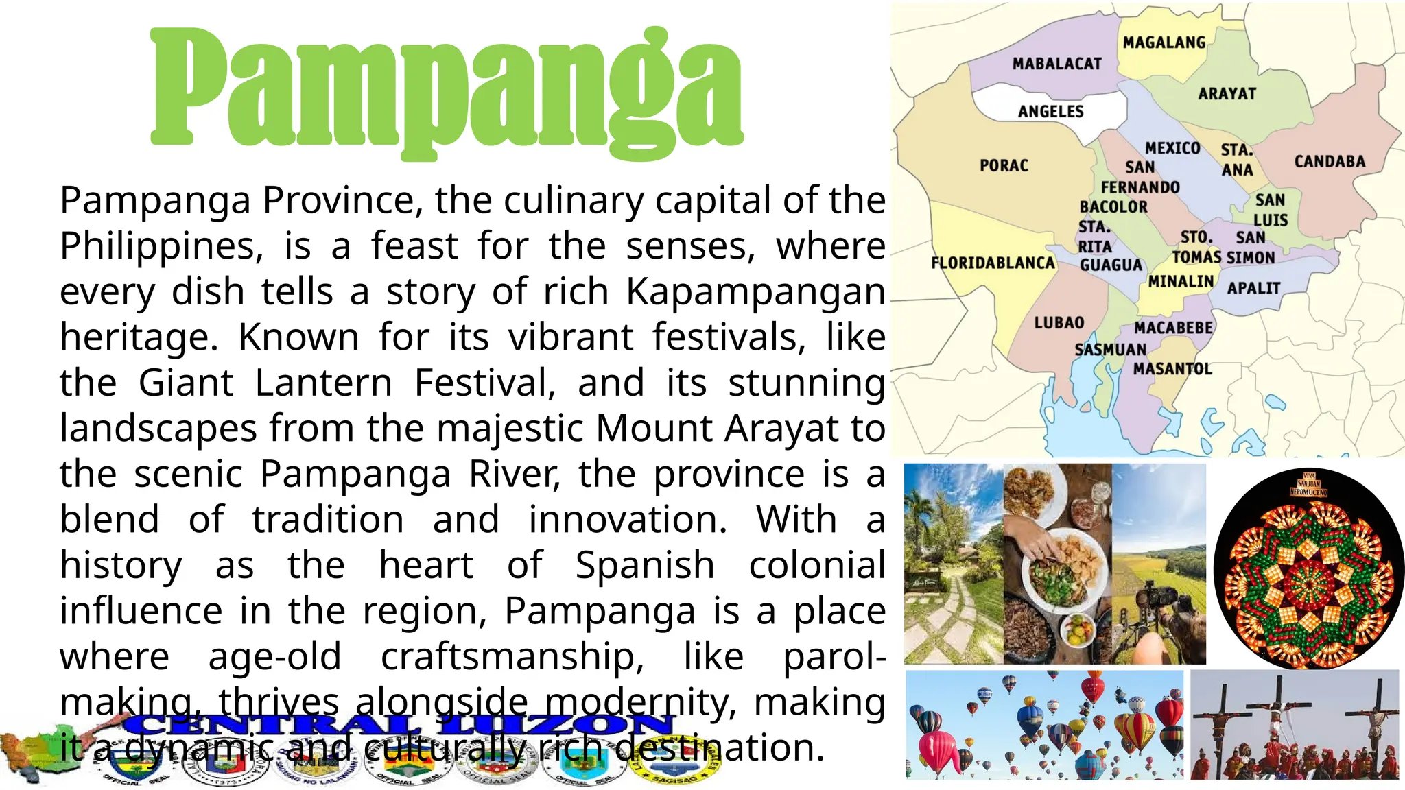 Different provinces in central luzon or Region III | PPTX