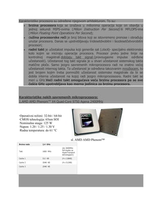 Centralna procesorska jedinica | DOCX