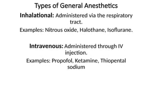 Central Nervous System Pharmacology ( General Anesthetics ).pptx