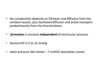 Central nervous system physiology and cerebral blood flow2012 | PPTX