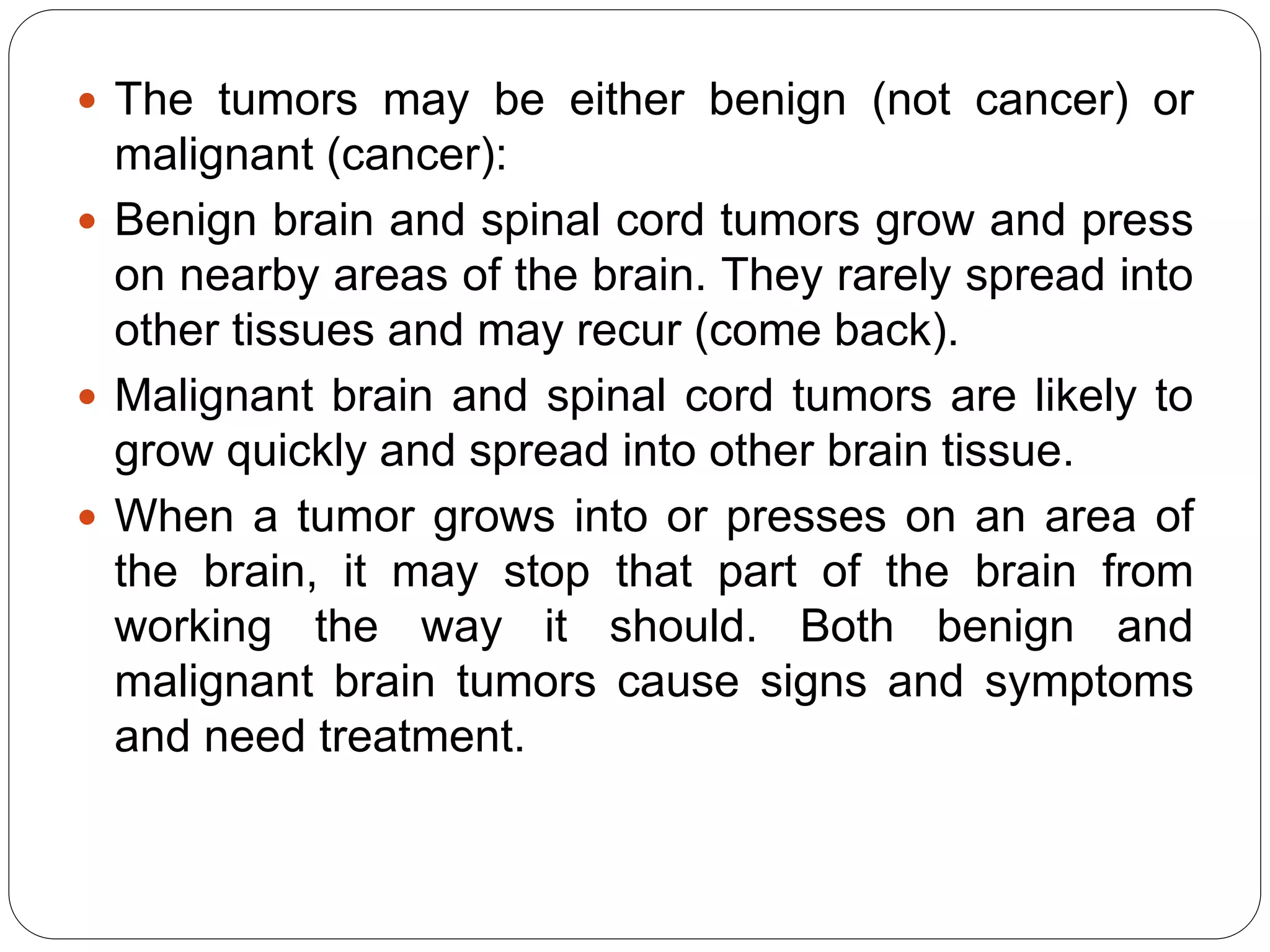 Central nervous system tumors | PPTX