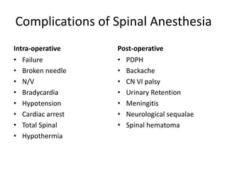 Central neural blockade | PPTX
