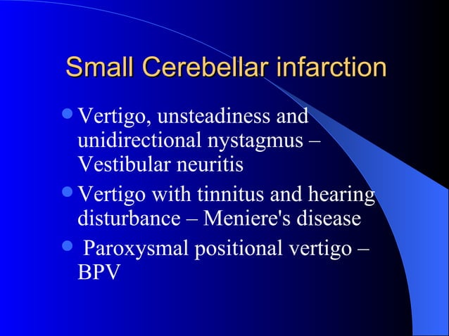 Central neurogenic vertigo | PPT