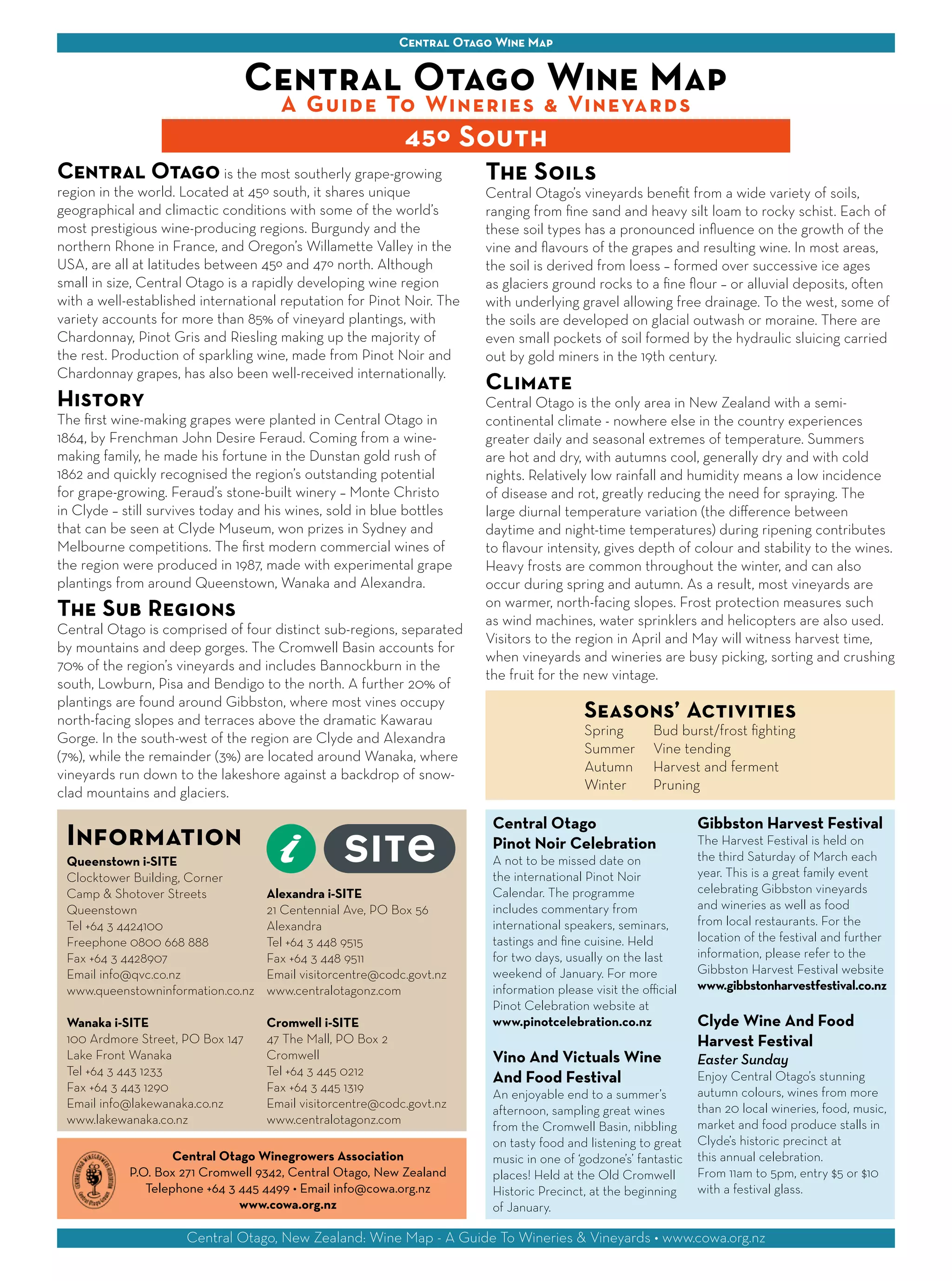 Central Otago Wine Map | PDF